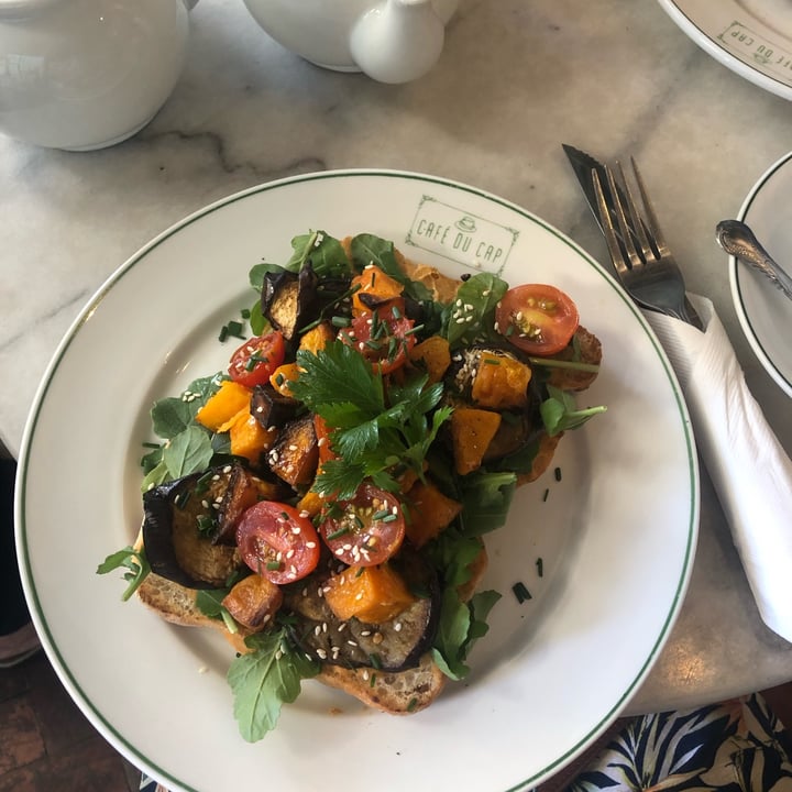 Cafe du Cap Cape Town, South Africa Double Ciabatta Aubergine Hummus ...