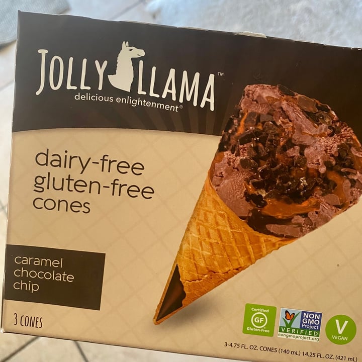Jolly Llama Caramel Chocolate Chip DF GF Cones Review | abillion