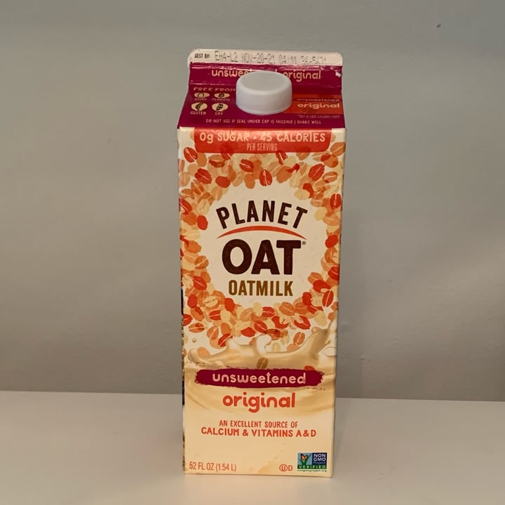 Planet Oat Unsweetened Original Oatmilk Review | abillion