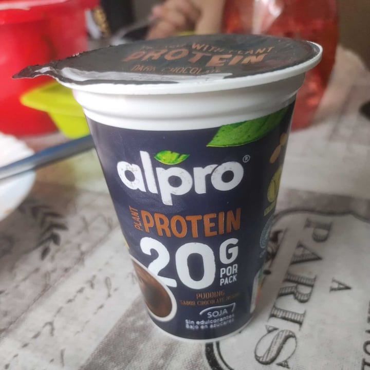 Alpro dark chocolate plant protein pudding Review | abillion