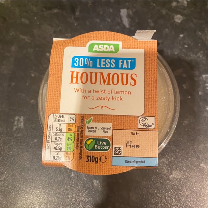ASDA 30% less fat houmous Review | abillion