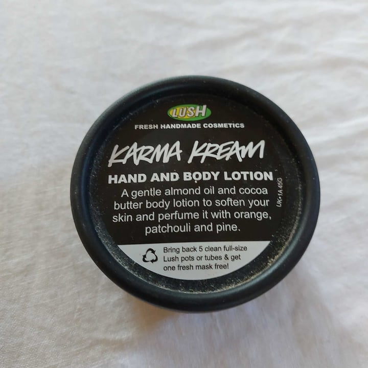 LUSH Fresh Handmade Cosmetics Karma Kream Review | abillion