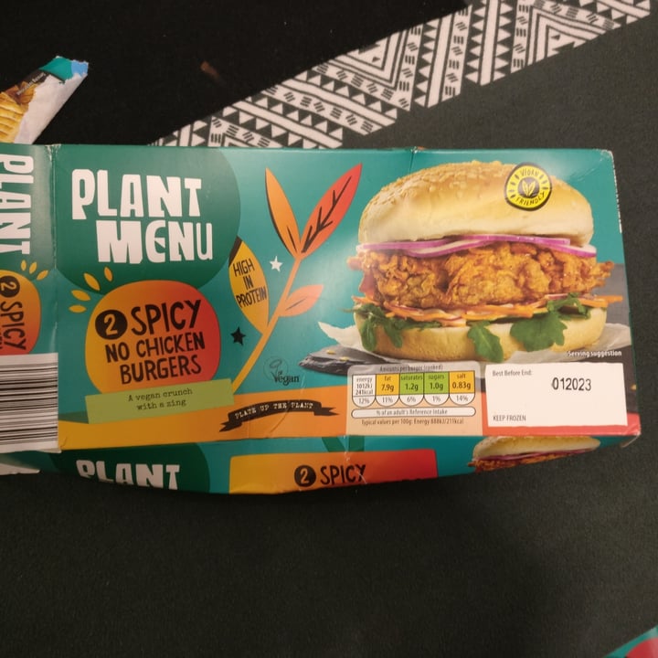 Plant Menu Spicy no chicken burgers Review | abillion