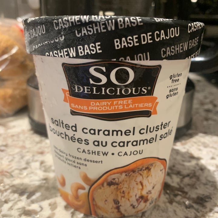 So Delicious Dairy Free Salted Caramel Cluster Cashewmilk Frozen ...