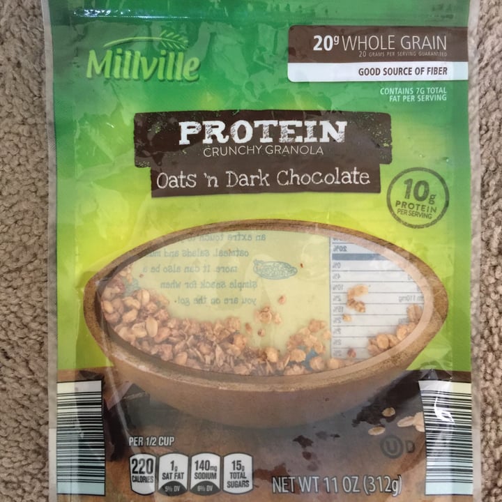 Millville Protein Oats n’ Dark Chocolate Crunchy Granola Reviews | abillion