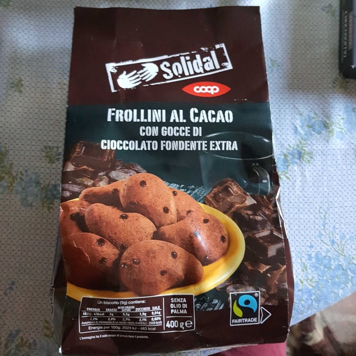 Solidal coop Frollini al cacao con gocce di cioccolato fondente extra ...