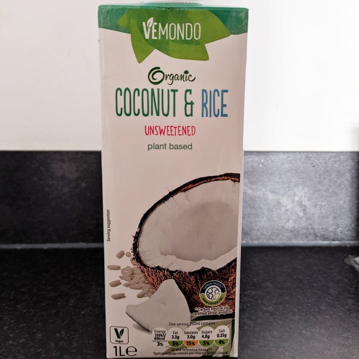 Vemondo Organic coconut and rice drink Review | abillion