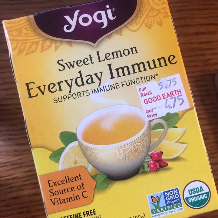 Yogi Tea Organic Sweet Lemon Everyday Immunity Review | abillion