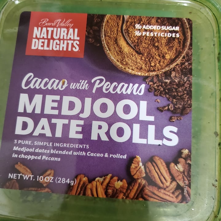 Bard Valley Natural Delights Cocao with Pecans Medjool Date Rolls ...
