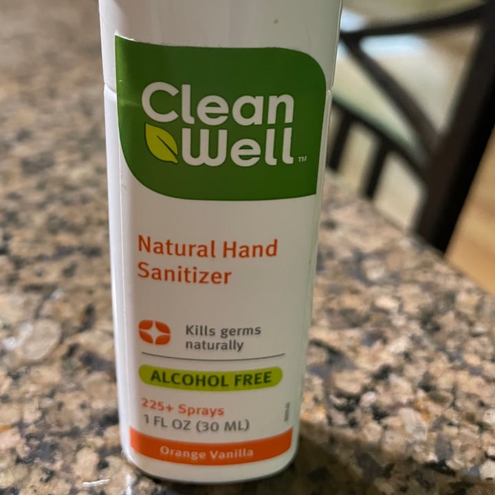 CleanWell Natural hand sanitizer orange vanilla Review | abillion