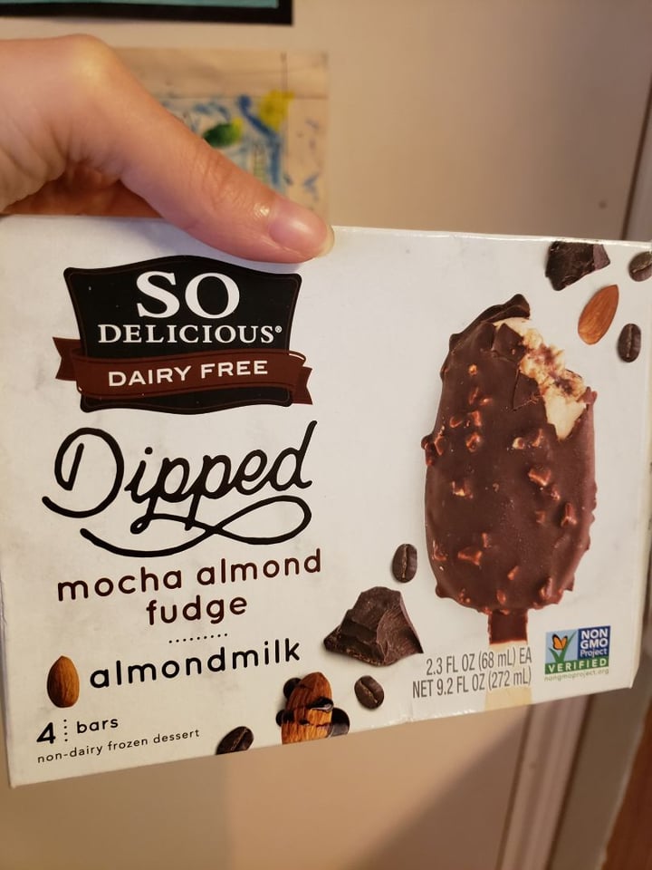 So Delicious Dairy Free Dipped Mocha Almond Fudge Bar Almondmilk Frozen ...