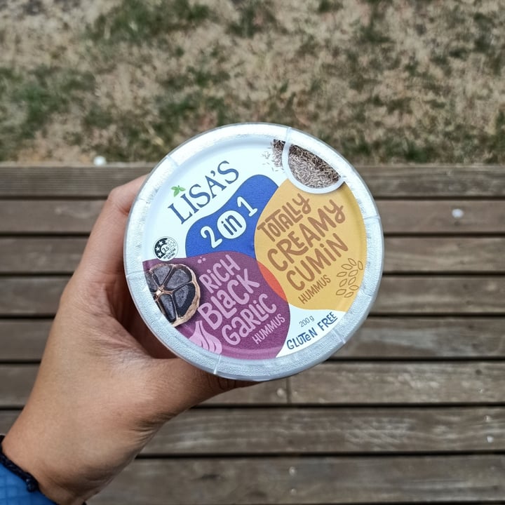 Lisa’s 2 in 1 Rich Black Garlic Hummus Totally Creamy Cumin Hummus ...