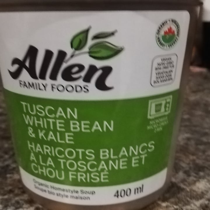 Allen Family Foods Tuscan White Bean & Kale Soup Review | abillion