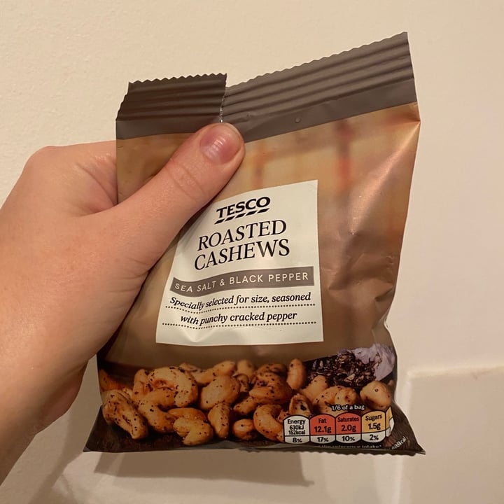 Tesco Sea Salt & Black Pepper Roasted Cashews Review | abillion
