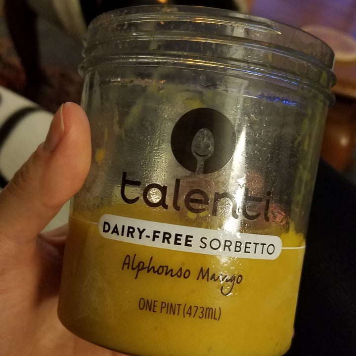 Talenti Gelato Dairy Free Sorbetto Alphanso Mango Review | abillion