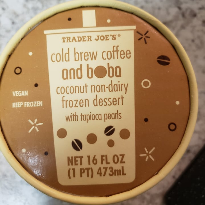 Trader Joe's Cold Brew Coffee and Boba Non-Dairy Frozen Dessert Review | abillion