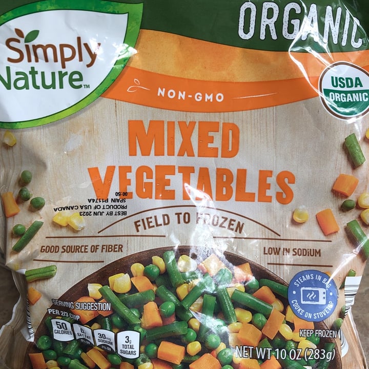 Simply Nature Frozen organic mixed vegetables Review | abillion
