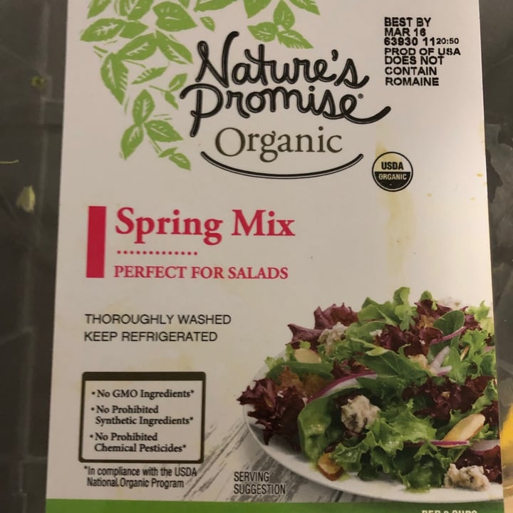 Nature's Promise Organic Spring mix Review | abillion