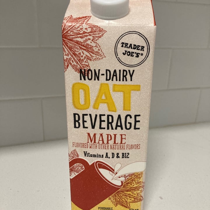 Trader Joe's Non-Dairy Oat Beverage Maple Review | abillion