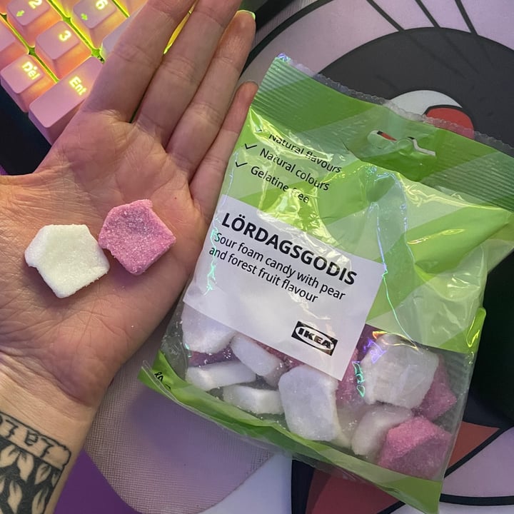 Ikea LÖRDAGSGODIS Sour foam candy with pear and forest fruit flavour ...