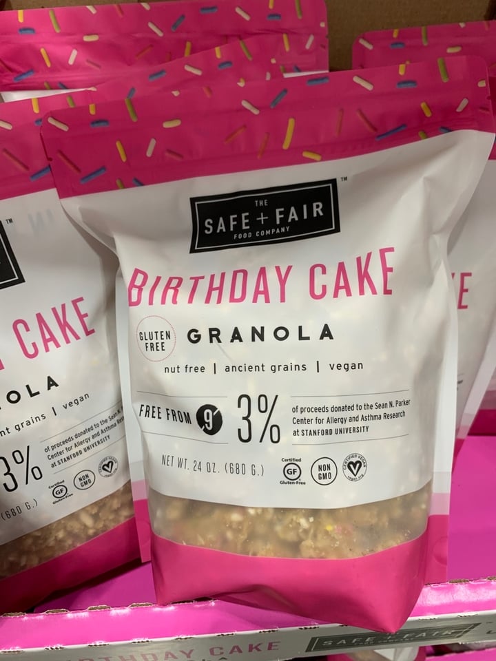 Safe + Fair Food Company Birthday Cake Granola Review | abillion