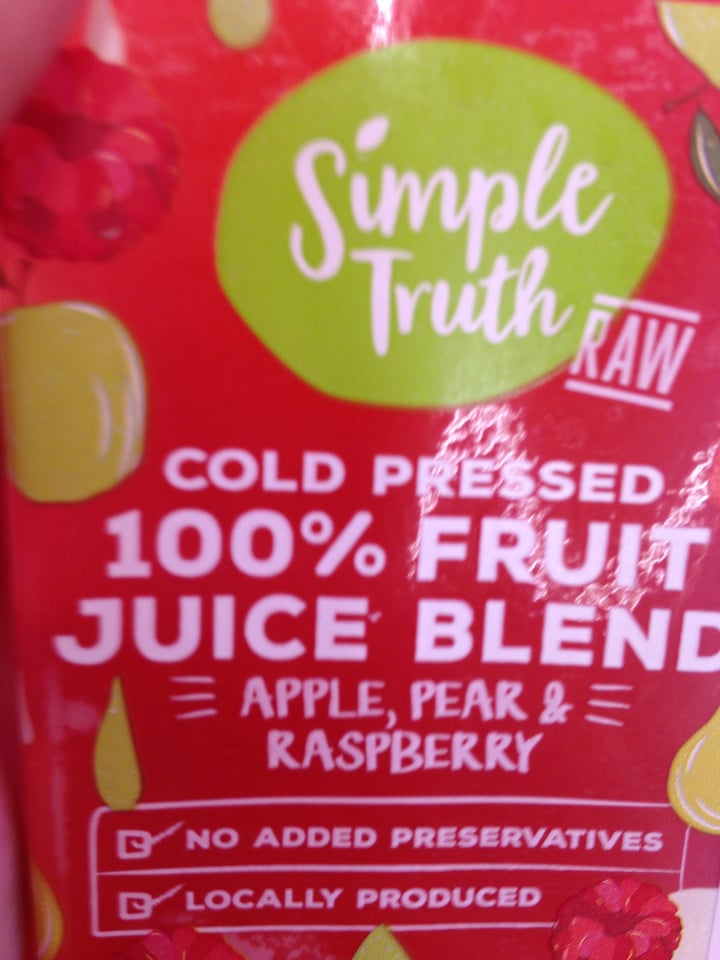 Simple Truth Apple Pear and Raspberry juice Review | abillion