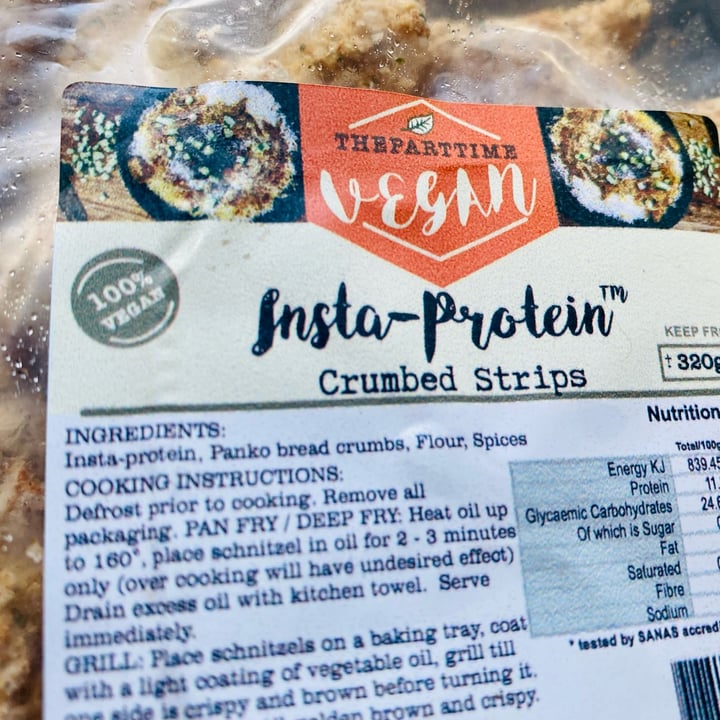 The Part Time Vegan Insta protein crumbed strips Review | abillion