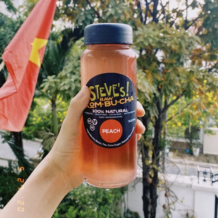 Steve’s Raw Kombucha Peach Kombucha Review | abillion