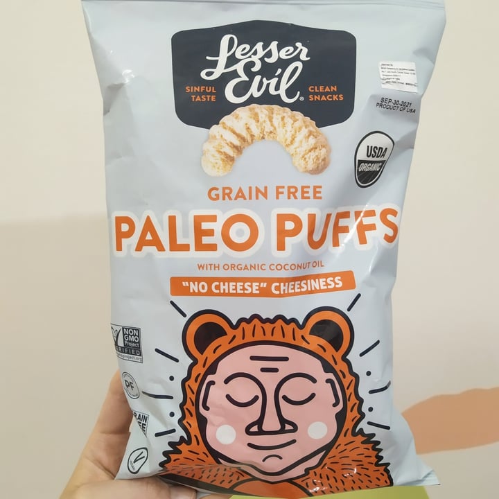 LesserEvil Snacks Paleo Puffs “No Cheese” Cheesiness Review | abillion