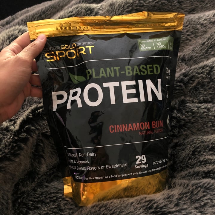 California Gold Nutrition Cinnamon Bun Plant-Based Protein Powder ...