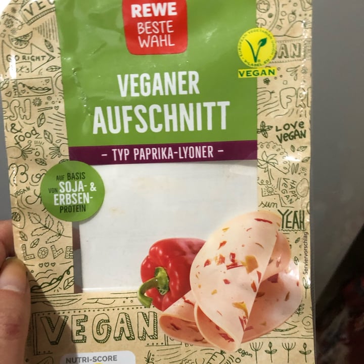 REWE Beste Wahl Veganer Aufschnitt Typ Paprika-Lyoner Review | abillion