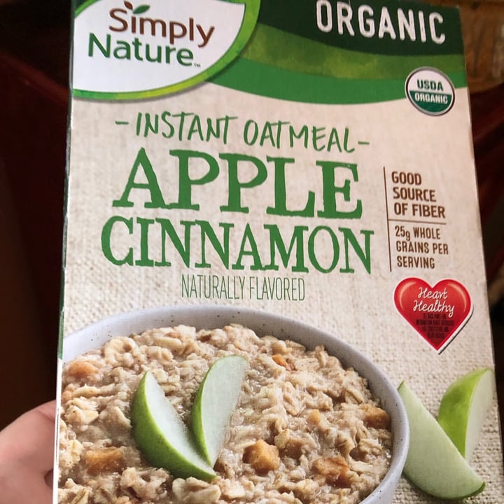 Simply Nature Organic apple cinnamon instant oatmeal Review | abillion