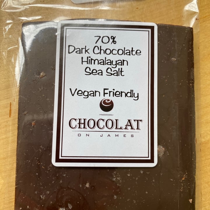 Chocolat on James 70% Dark Chocolate Himalayan Sea Salt Chocolate Bar ...