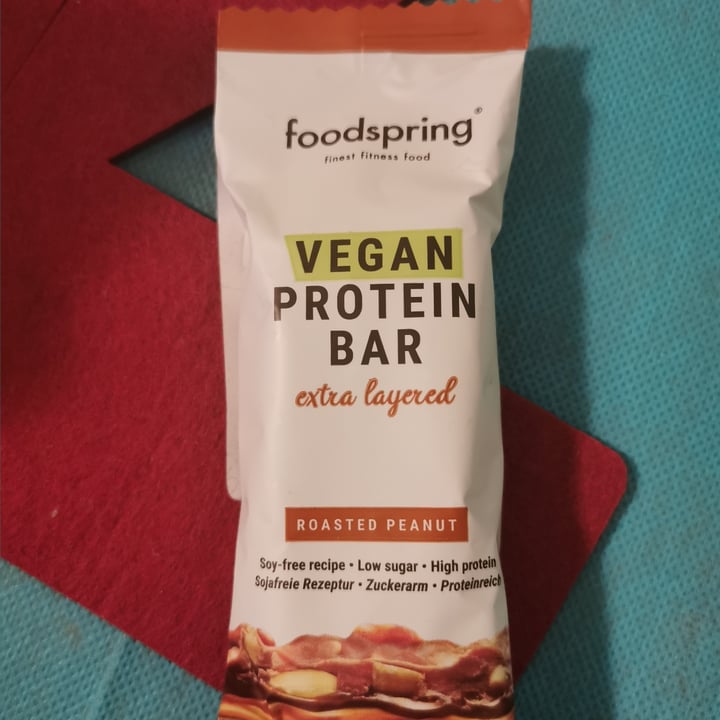 Foodspring Vegan protein bar roasted peanut Review | abillion