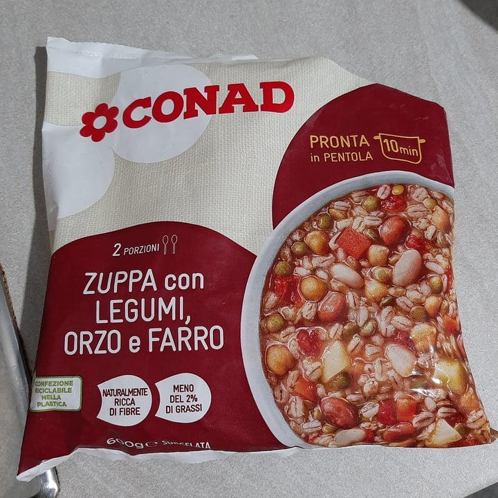 Conad Zuppa con legumi orzo e farro surgelata Review | abillion