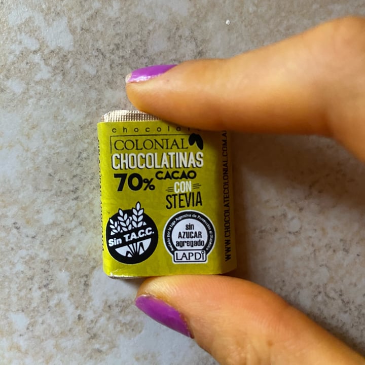 Chocolate Colonial Chocolatina 70% con stevia Review | abillion