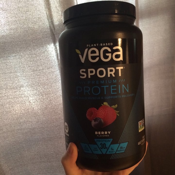 Plant-Based Vega Vega Sport Protein Powder Berry Review | abillion