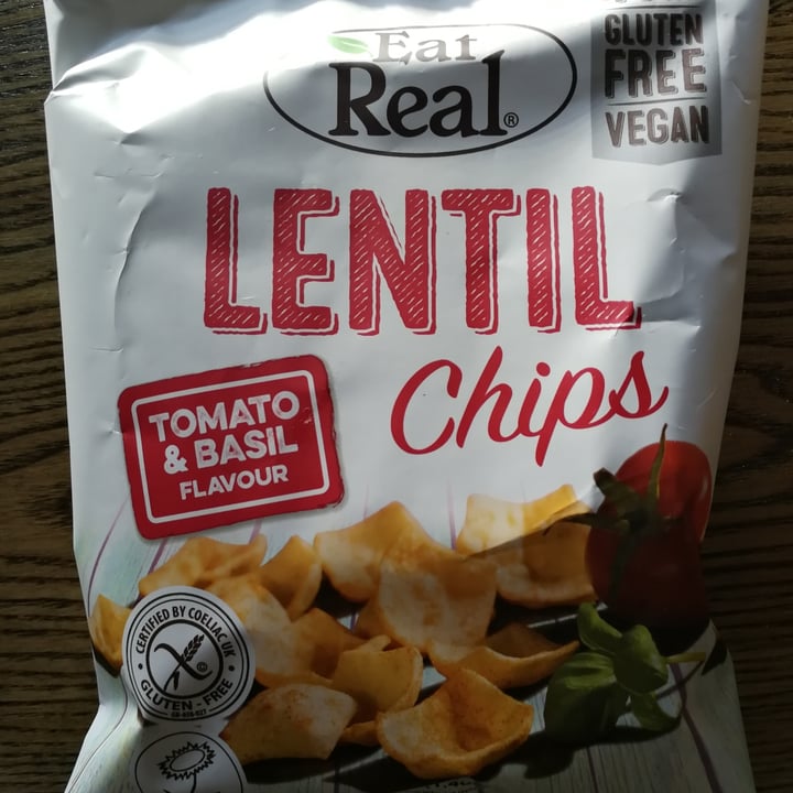 Eat Real Lentil Chips Tomato & Basil Flavour Review | abillion