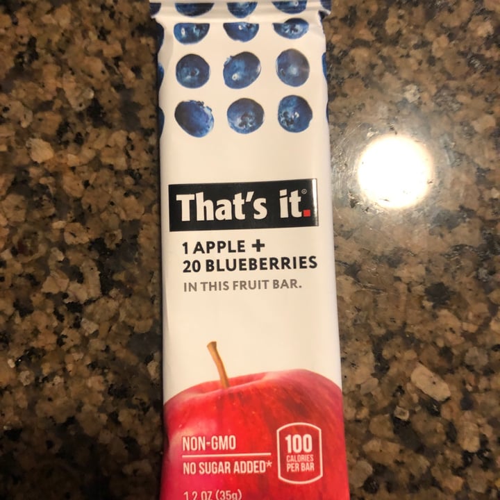 That’s it 1 apple + 20 blueberries fruit bar Review | abillion