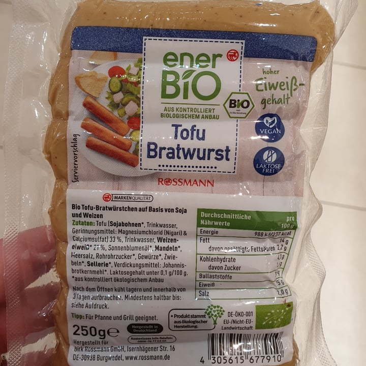 Rossmann Ener Bio Tofu Bratwurst Review | abillion