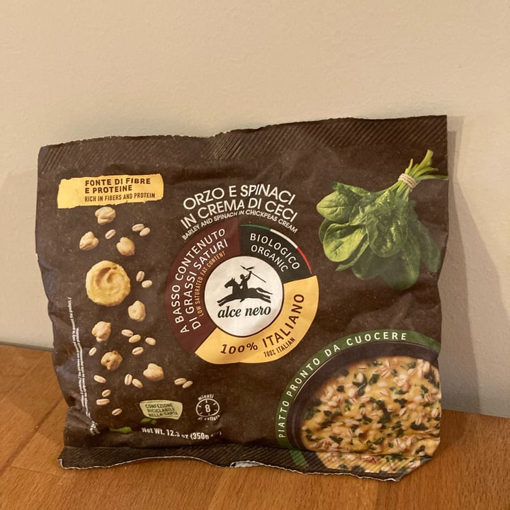 Alce Nero Orzo e spinaci in crema di ceci Review | abillion
