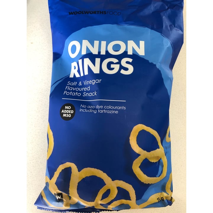 Woolworths Food Onion Rings Salt & Vinegar Flavoured Potato Snack ...