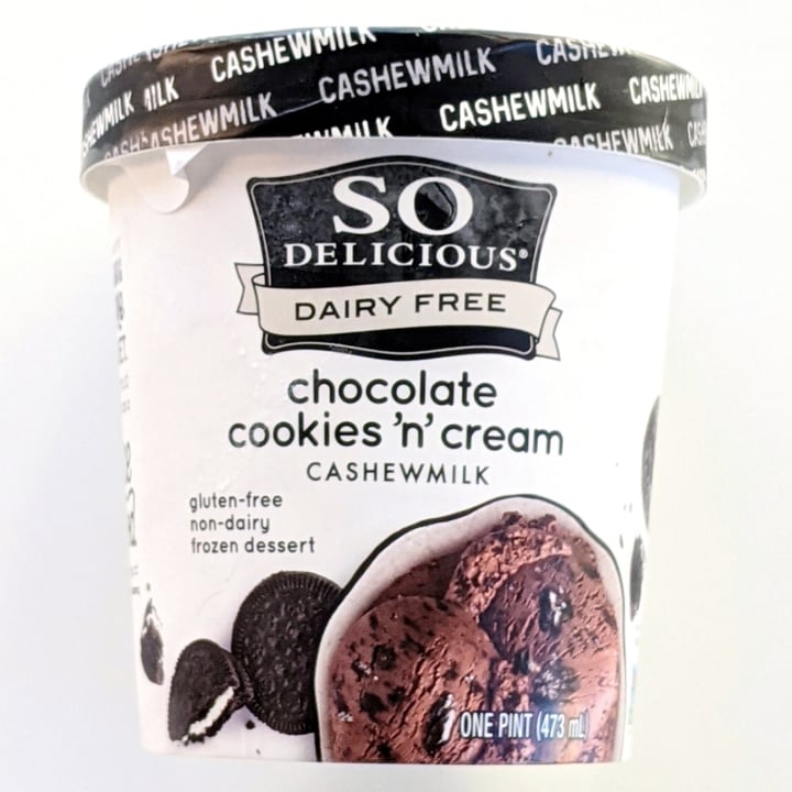 So Delicious Dairy Free Chocolate Cookies N' Cream Cashewmilk Frozen ...