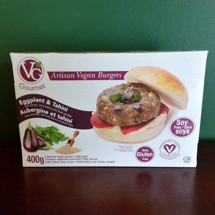 VG Gourmet Eggplant & Tahini Artisan Vegan Burgers Review | abillion