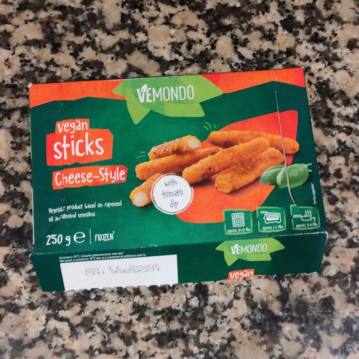 Vemondo Vegan sticks cheese style Review | abillion