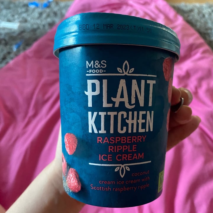 Plant Kitchen (M&S) Raspberry Ripple Ice Cream Review | abillion
