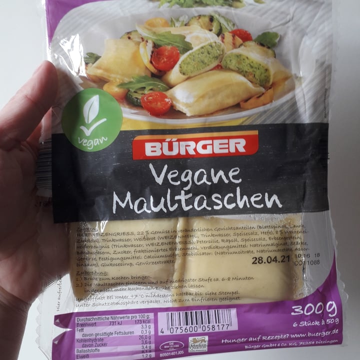 Bürger Maultaschen Vegan Review | abillion