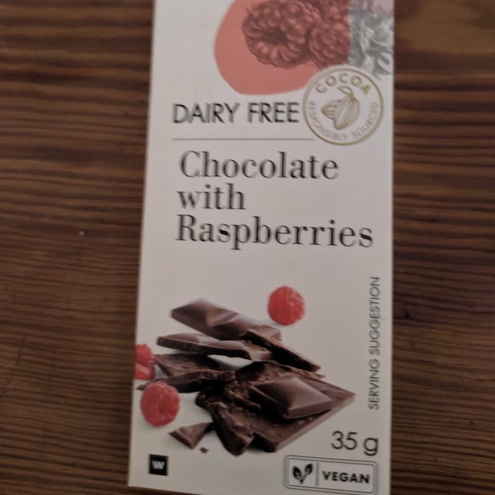 Woolworths Food Dairy free chocolate with Rasberries Review | abillion