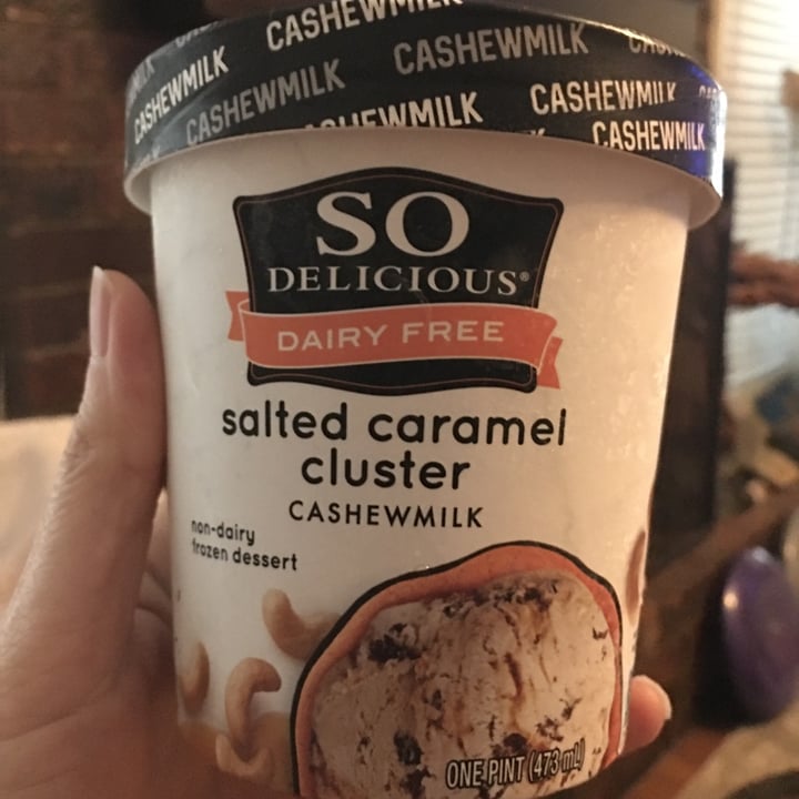 So Delicious Dairy Free Salted Caramel Cluster Cashewmilk Frozen ...