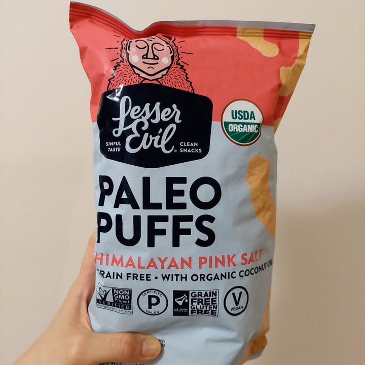 Lesser Evil Paleo puffs Himalayan pink salt Review | abillion